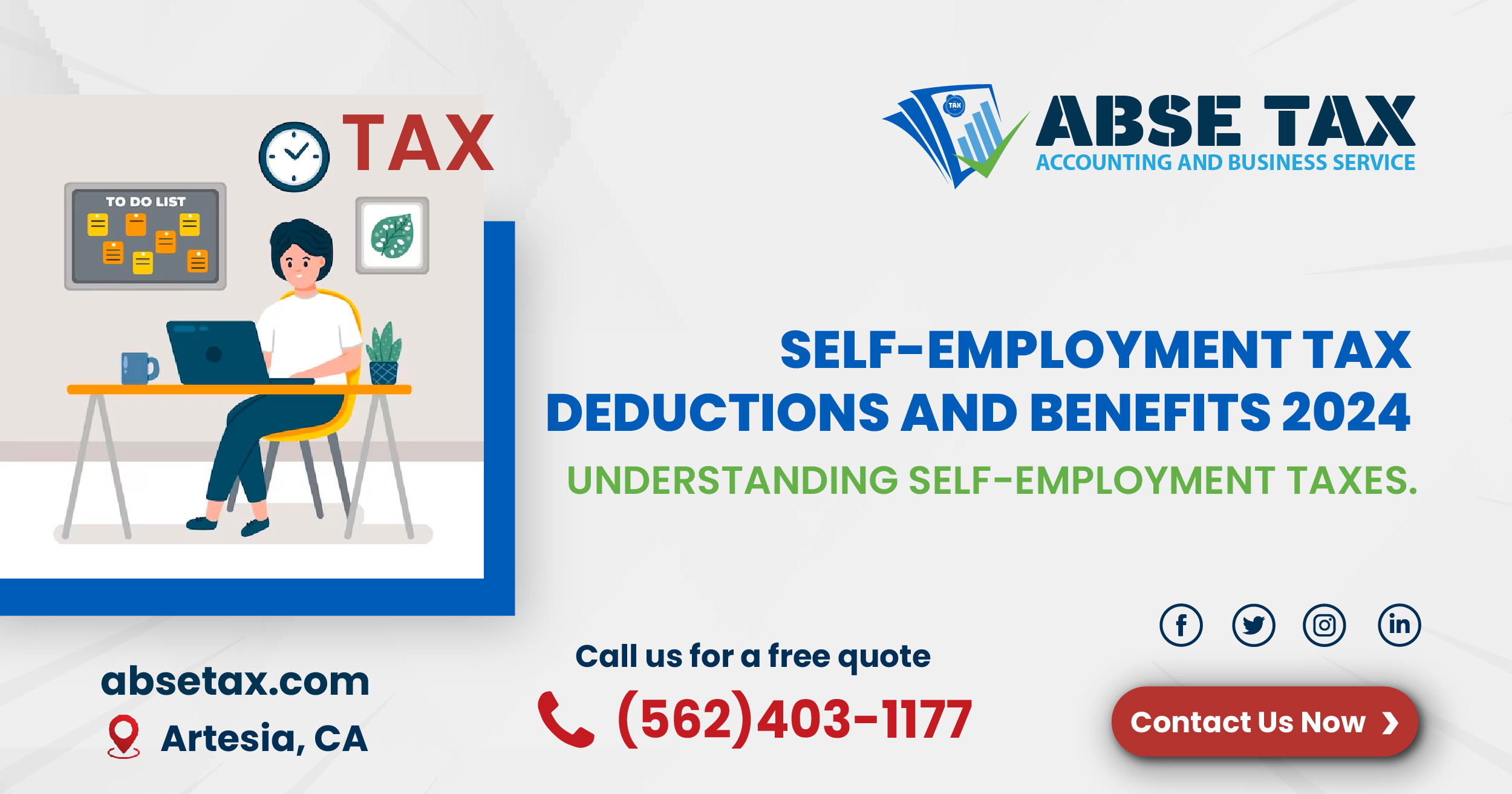 Self-Employment Tax Deductions and Benefits 2024 - Abse Tax Service in ...